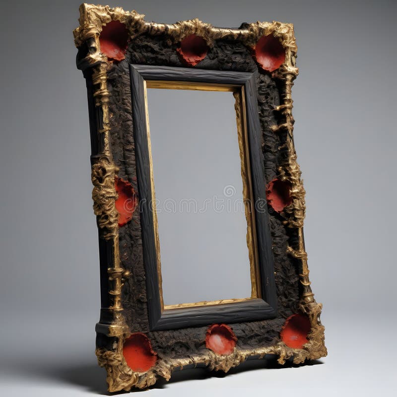 Noble Wooden Picture Frame, AI-generated Stock Illustration ...