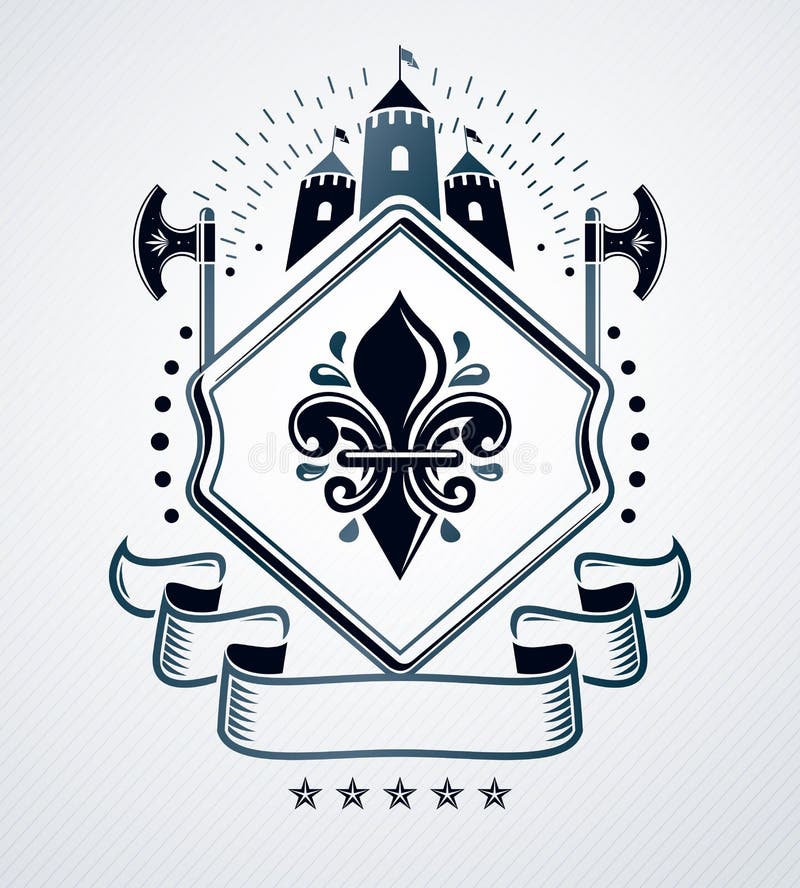 Nobles Emblem, Vector Heraldisches Wappen Vektor Abbildung ...