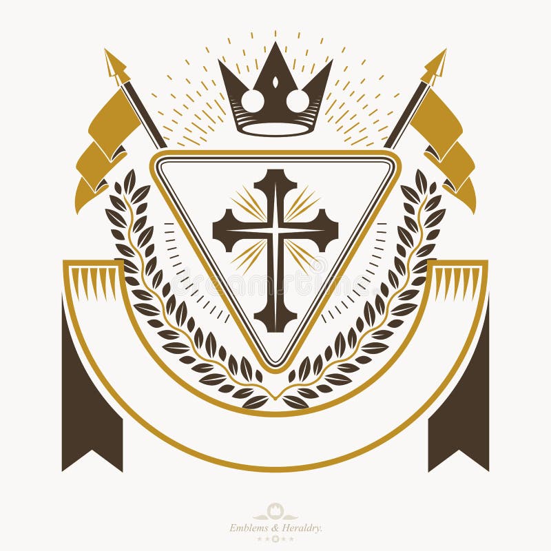 Nobles Emblem, Vector Heraldisches Wappen Vektor Abbildung ...