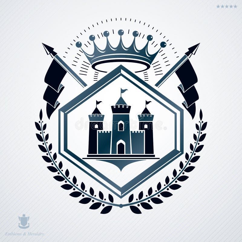 Nobles Emblem, Vector Heraldisches Wappen Vektor Abbildung ...