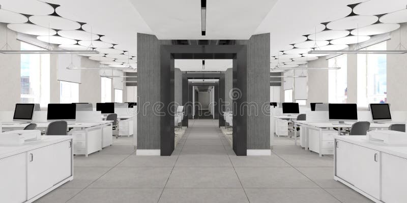 Nobody office work place stock illustration. Illustration of armchair ...