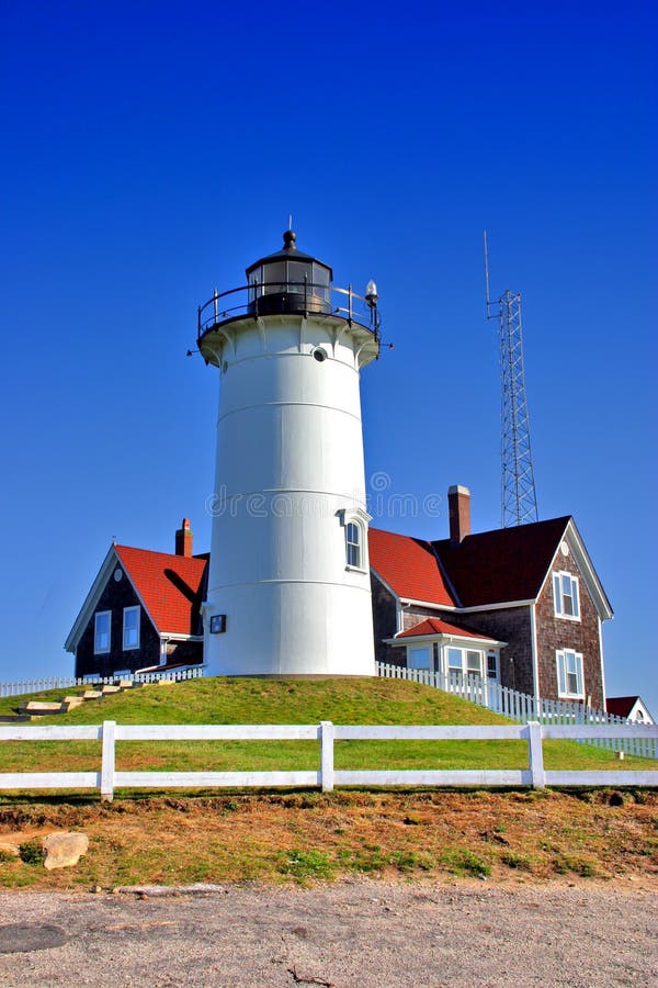 Nobska Lighthouse, USA stock photo. Image of ocean, coastguard - 4288354