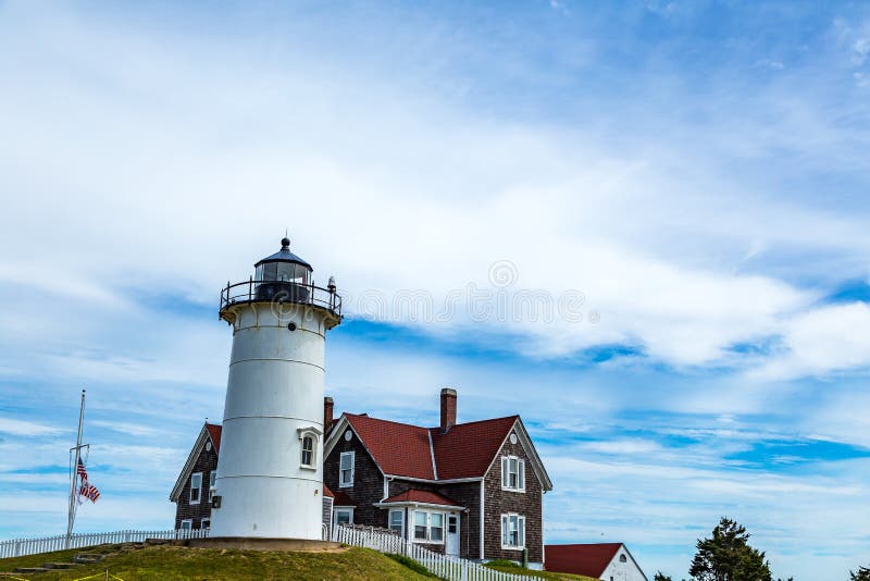 Nobska light house stock image. Image of atlantic, massachusetts - 7229959
