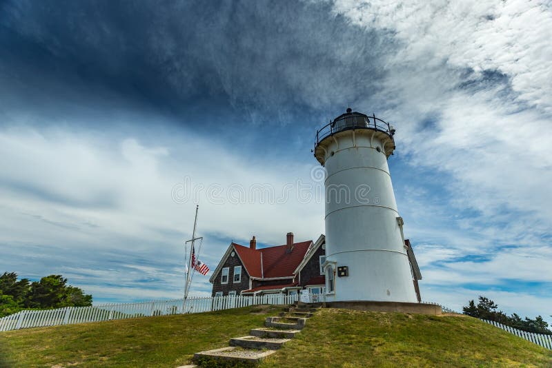 Nobska light house stock image. Image of atlantic, massachusetts - 7229959