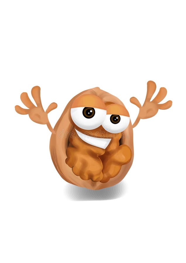 Personaggio Dei Cartoni Animati Felice Della Nocciola Che Ride Allegro ...