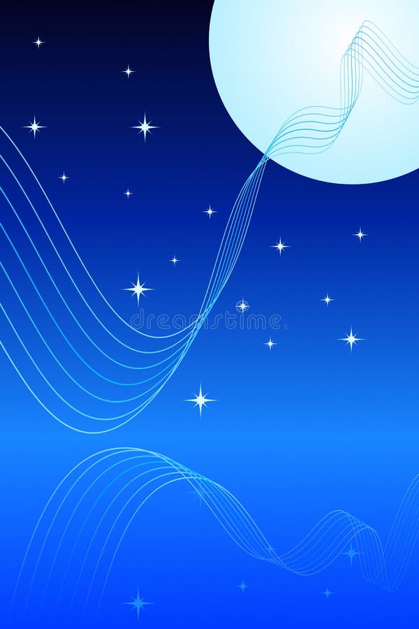 Noche azul ilustración del vector. Ilustración de noche - 5951964