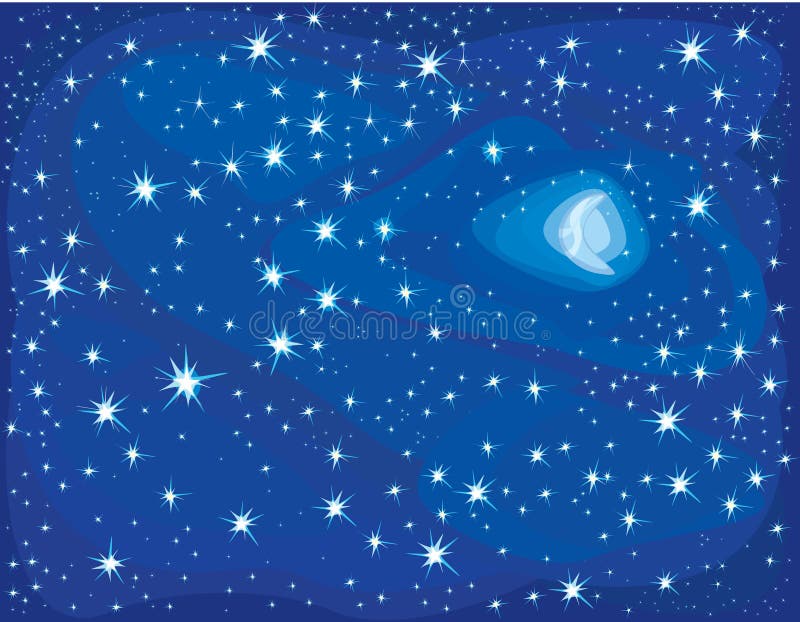 Noche estrellada. ilustración del vector. Ilustración de objetos - 7271549
