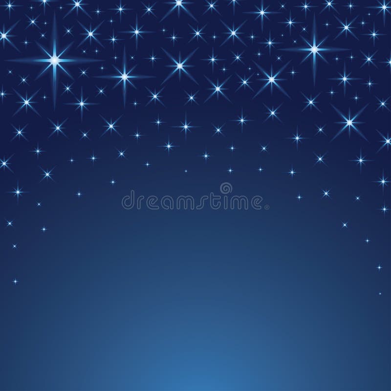 Noche estrellada ilustración del vector. Ilustración de escama - 7842246