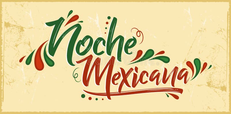 Mexican Night Vector Banner Celebration Design Stock Vector ...