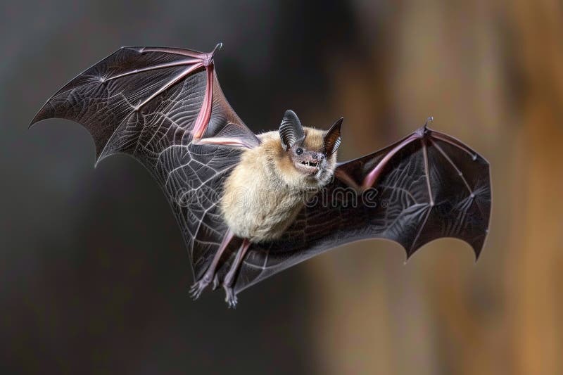 Nocturnal Flight Silhouetted Bat Gliding Gracefully in the Darkness of ...