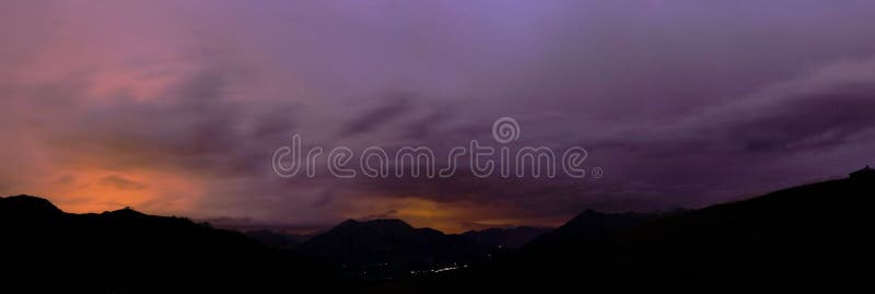 Nocturnal Mountainscape stock image. Image of colored - 165243053