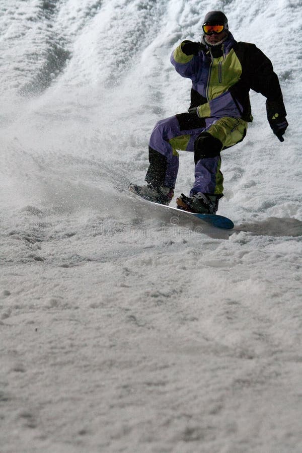 Nocturnal Snowboard Jump Contest Editorial Photo - Image of active ...