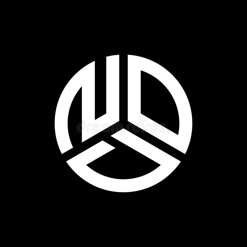 NOD Letter Logo Design on Black Background. NOD Creative Initials ...
