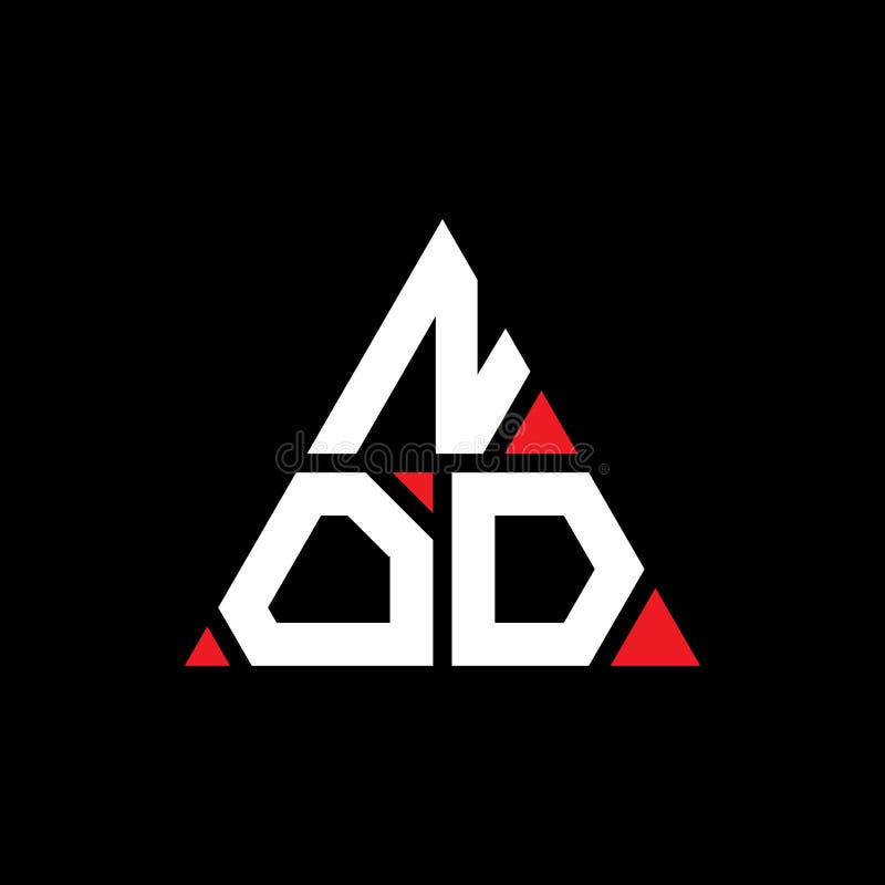 NOD Triangle Letter Logo Design with Triangle Shape. NOD Triangle Logo ...