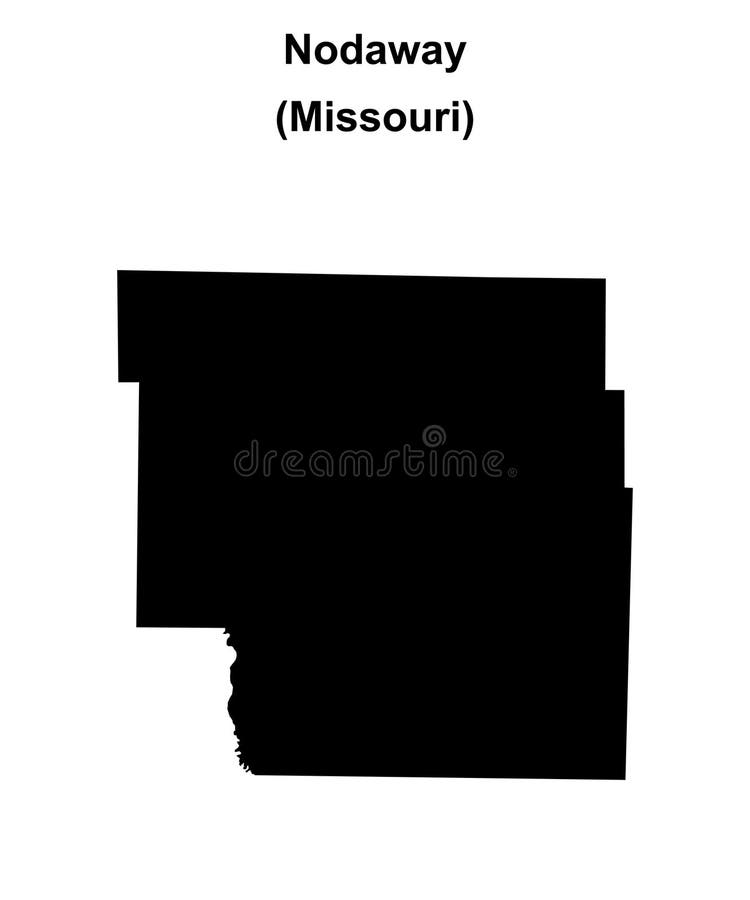 Nodaway outline map stock illustration. Illustration of territory ...