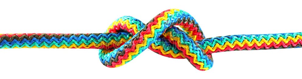 Node Colored Rope Climbing Reel Isolated on White Background Stock ...