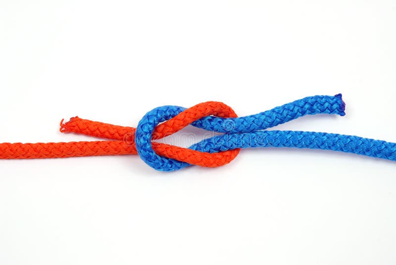 Node with colored ropes stock photo. Image of bend, connection - 67476508