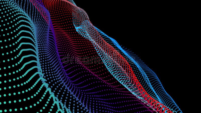 Node 3d Data Array Dots Organized To Network Data Flow Deep Big