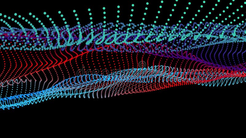 Node 3d Data Array Dots Organized To Network Data Flow Deep Big Surface Nodes As Mesh Grid