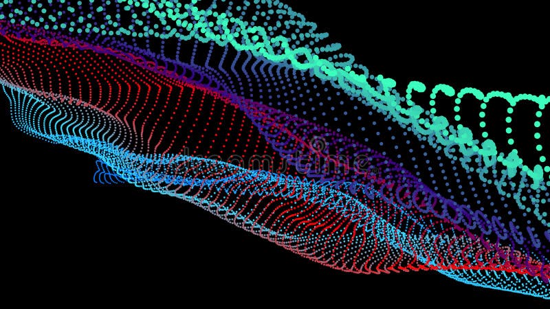 Node 3d Data Array Dots Organized To Network Data Flow Deep Big