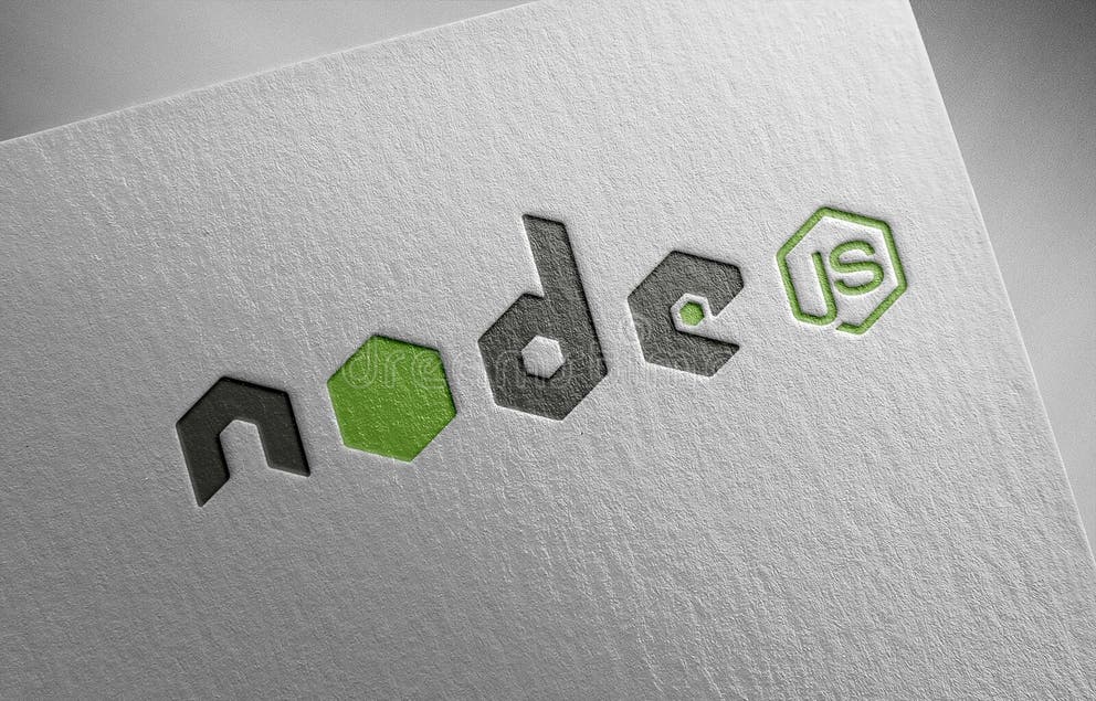 Nodejs on paper texture editorial stock photo. Image of running - 205974723