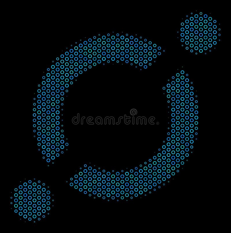Node Link Collage Icon of Halftone Bubbles Stock Vector - Illustration ...