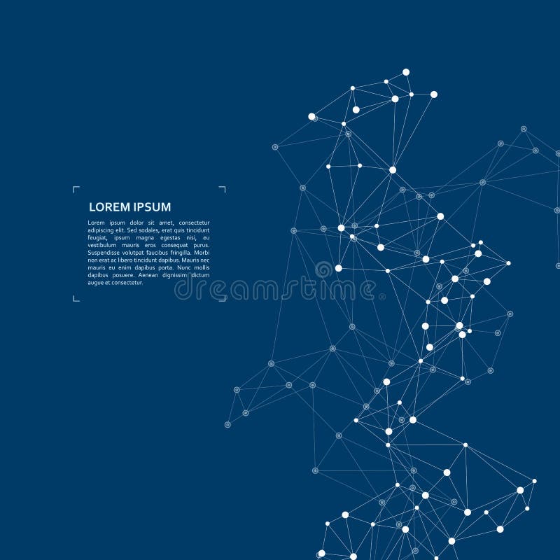 Node Molecule Structure. Geometric Modern Technology Concept. Science ...