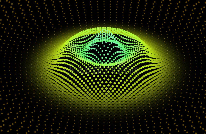 Node Surface Sea Dot Wave Glowing Stream. Drip Drop Data Information ...