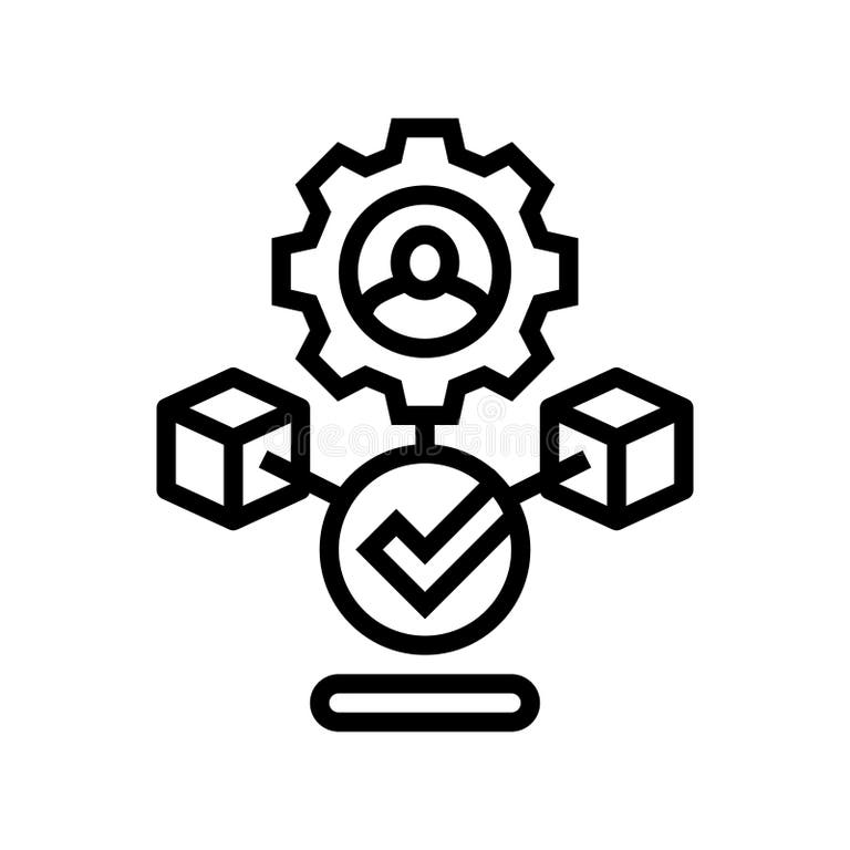 Node Validator Decentralized Application Line Icon Vector Illustration ...