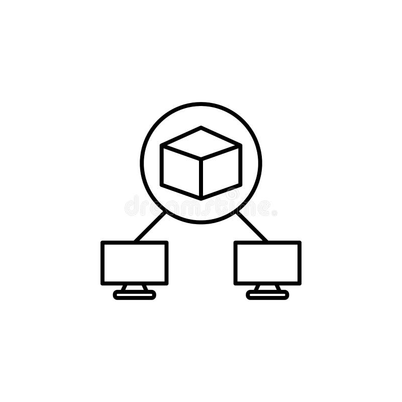 Nodes Line Icon, Outline Vector Sign, Linear Style Pictogram Isolated ...