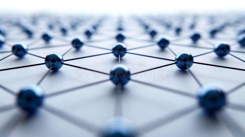 Nodes Connect Seamlessly in a Minimalist Network, Illustrating a Secure ...