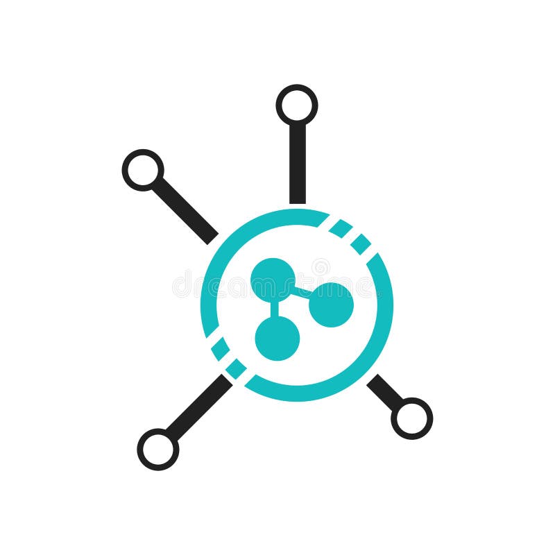 Nodes Connections Interface Symbol of Circles Connected by Lines Icon ...
