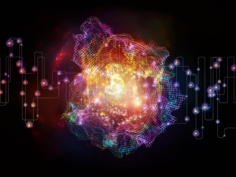 Nodes of Virtual Network stock illustration. Illustration of ...