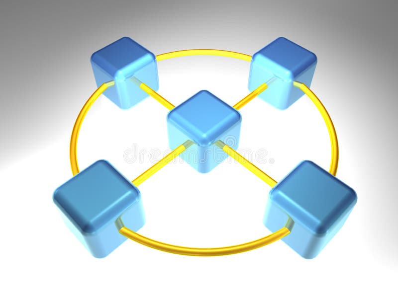 Nodo de red stock de ilustración. Ilustración de esfera - 14144290