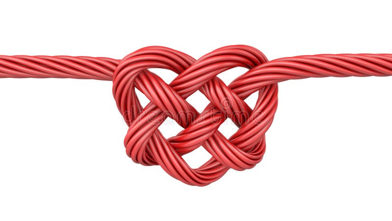 Nodo a forma di del cuore fotografia stock. Immagine di diritto - 16647542