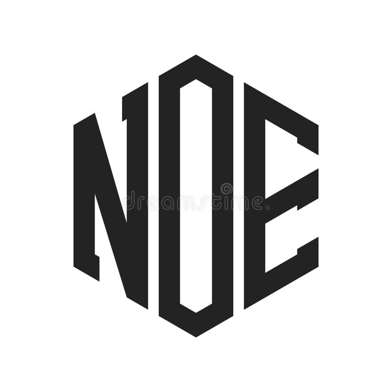 NOE Logo Design. Initial Letter NOE Monogram Logo Using Hexagon Shape ...