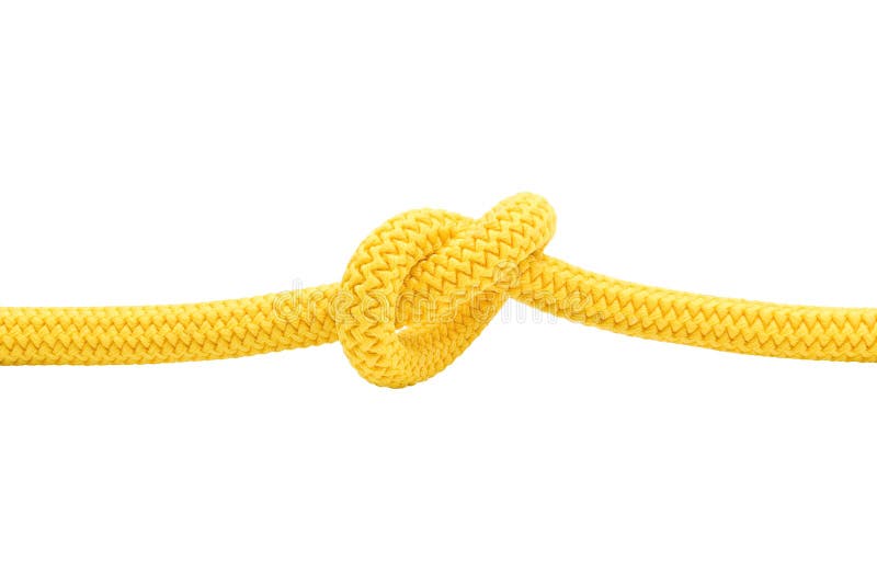 Corde en nylon jaune photo stock. Image du isolement - 12796822