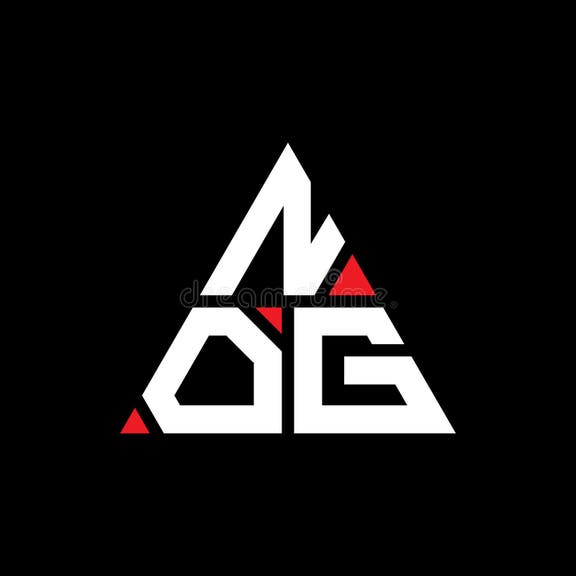 NOG Triangle Letter Logo Design with Triangle Shape. NOG Triangle Logo ...