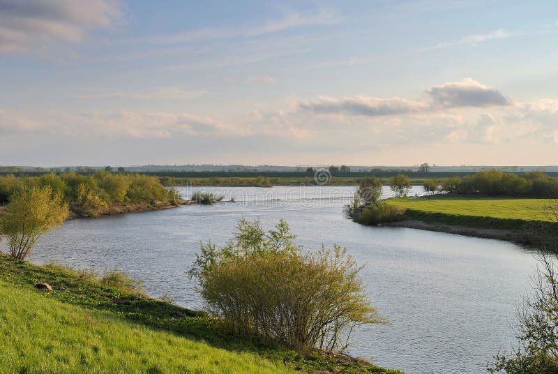 Nogat-Fluss in Biala Gora, Polen Stockfoto - Bild von flüsse, schleuse ...