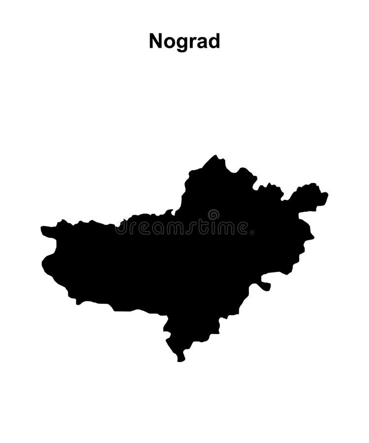 Nograd outline map stock vector. Illustration of counties - 360431676