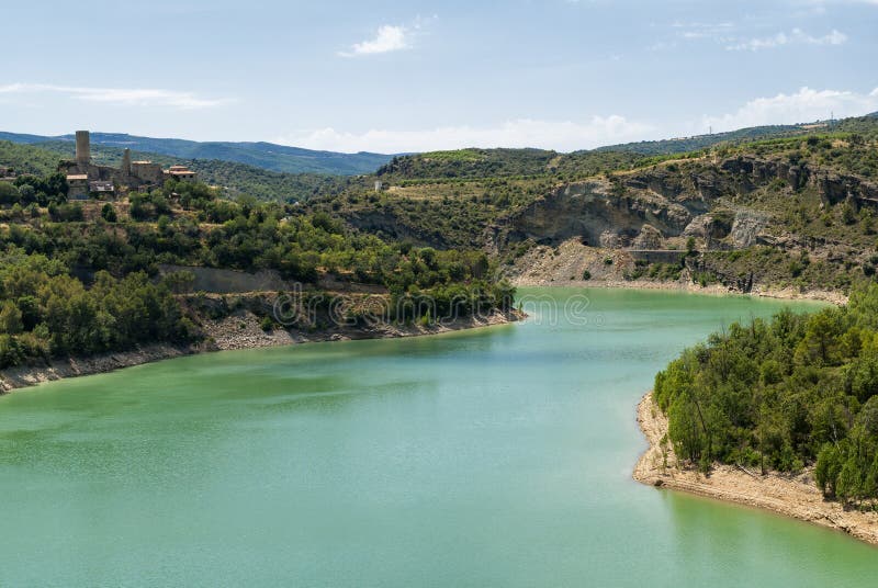Noguera (Catalunya), river stock image. Image of sunny - 67039417