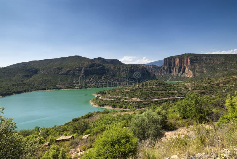 Noguera (Catalunya), river stock image. Image of sunny - 67039417