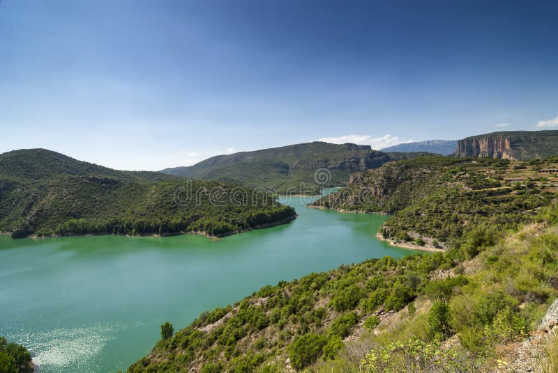 Noguera (Catalunya), river stock image. Image of sunny - 67039417