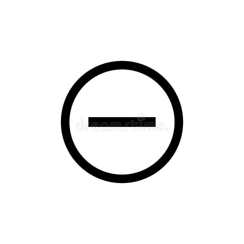 Icône De Signe Moins Symbole Négatif Illustration de Vecteur ...