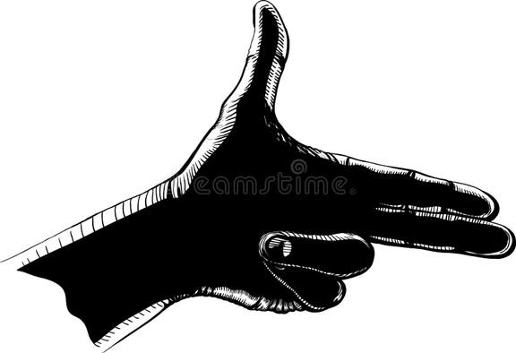 Noir de pousse de doigts illustration de vecteur. Illustration du copie ...