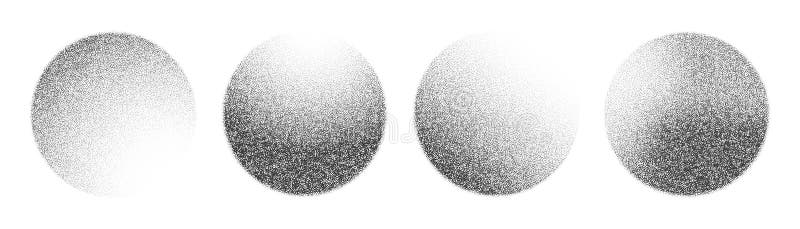 Noise Grain Circle Spheres, Pointillism Gradient Dots Pattern, Vector ...