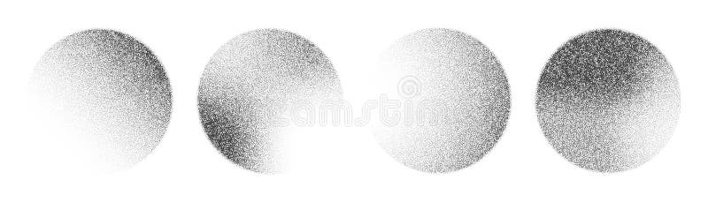 Noise Grain Circles, Pointillism Gradient Pattern Spheres, Vector ...