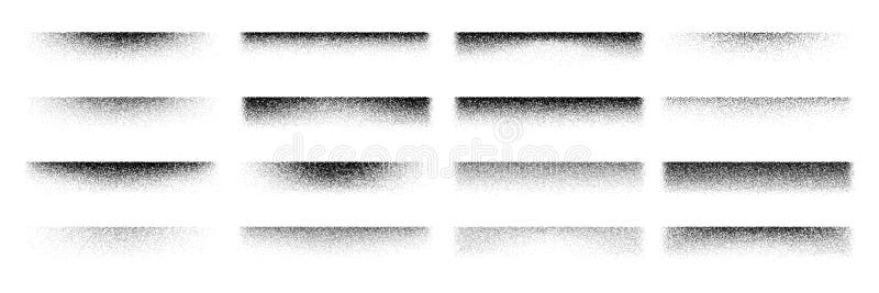 Noise Grain Edge Shadows of Gradient Stipple Dots Stock Illustration ...