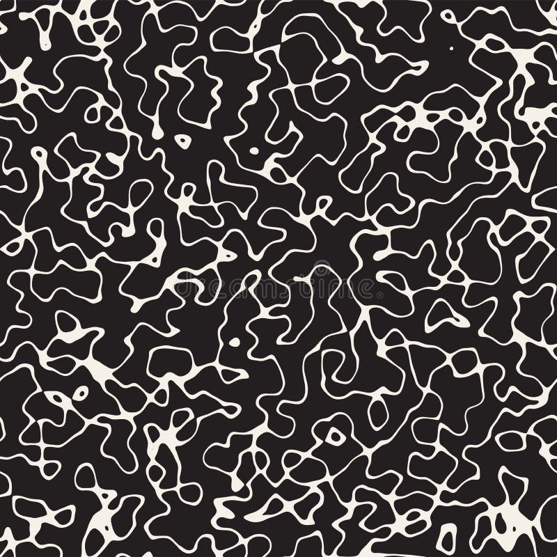 Noise Grunge Abstract Texture. Vector Seamless Black and White Pattern ...