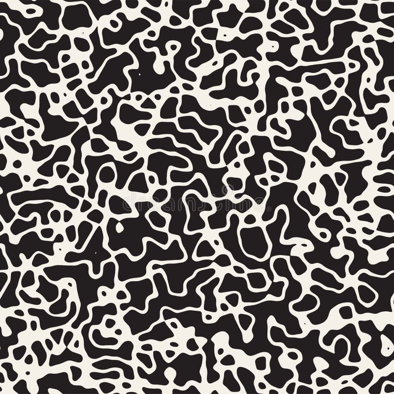 Noise Grunge Abstract Texture. Vector Seamless Black and White Pattern ...